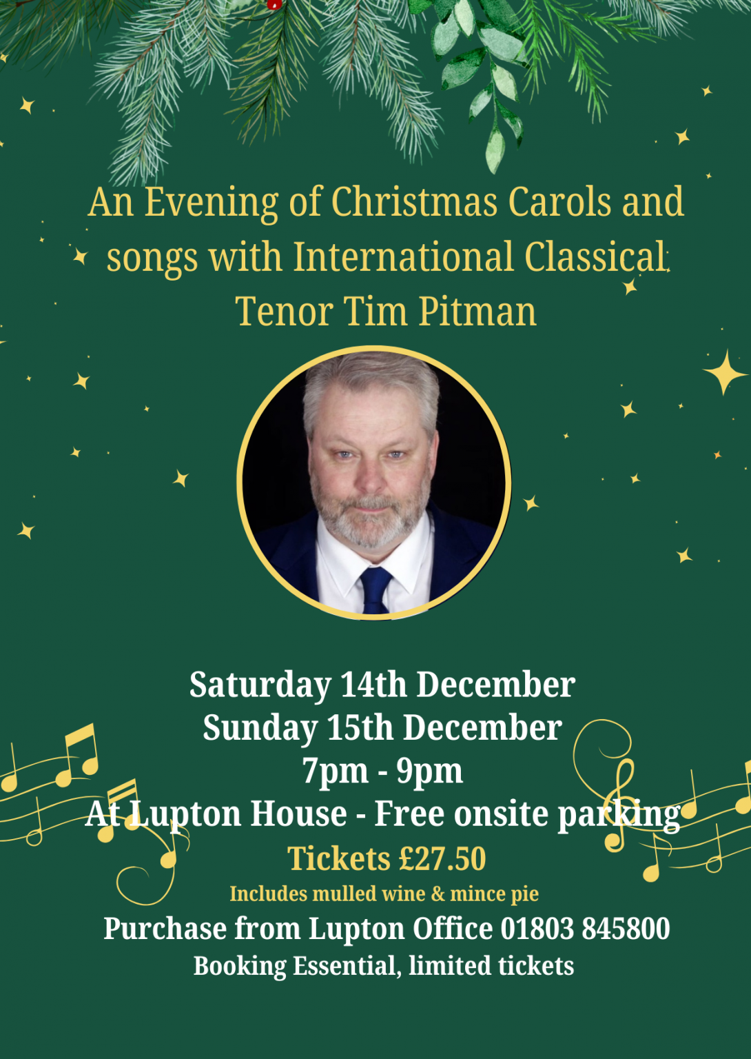 An evening of Christmas song and Carols with Tim Pitman - Lupton House ...