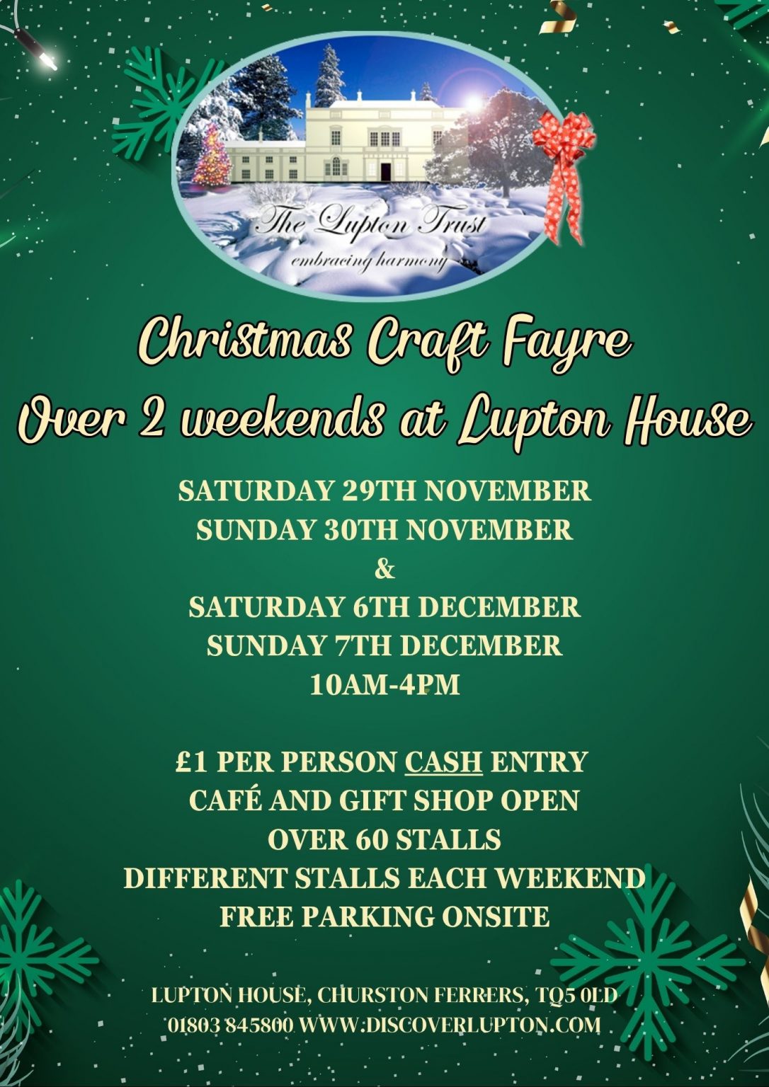 Christmas Craft Fayre - Lupton House Devon